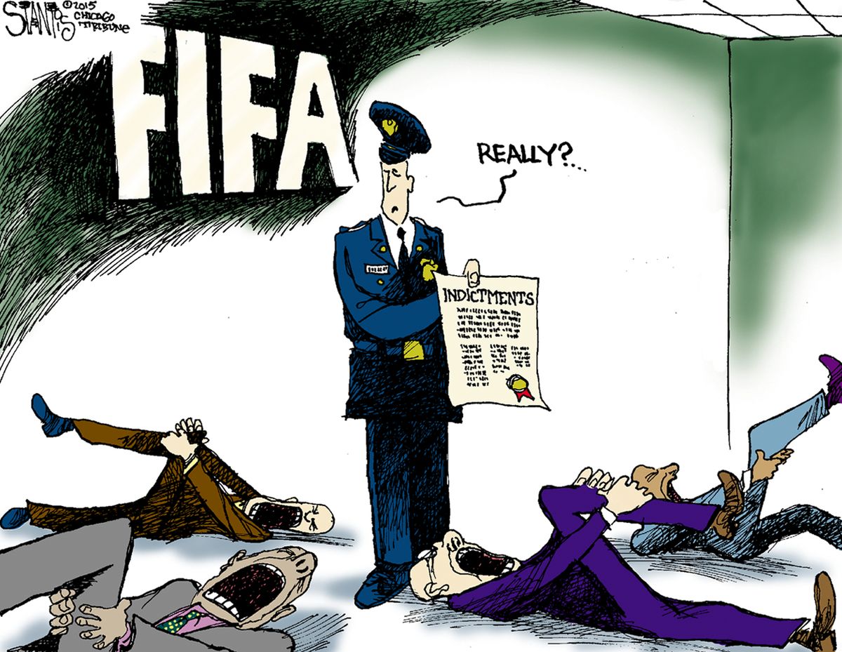Editorial cartoon FIFA Corruption | The Week