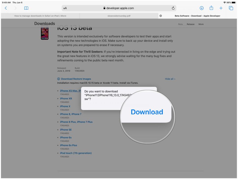 How to manage downloads in Safari on iPad | iMore