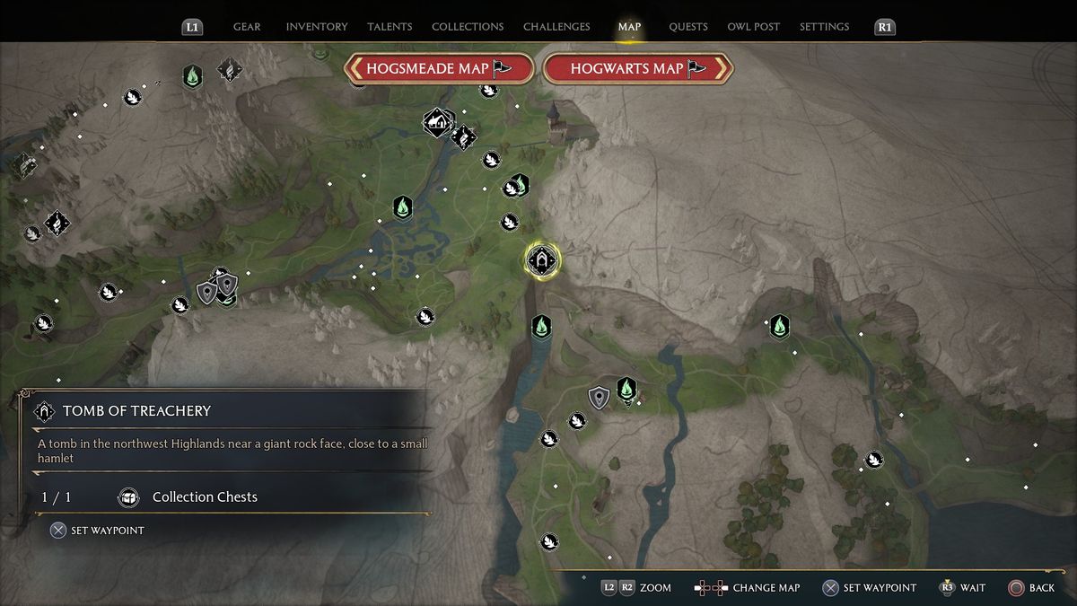 Hogwarts Legacy Cursed Tomb Treasure: How to follow the Mysterious Map ...
