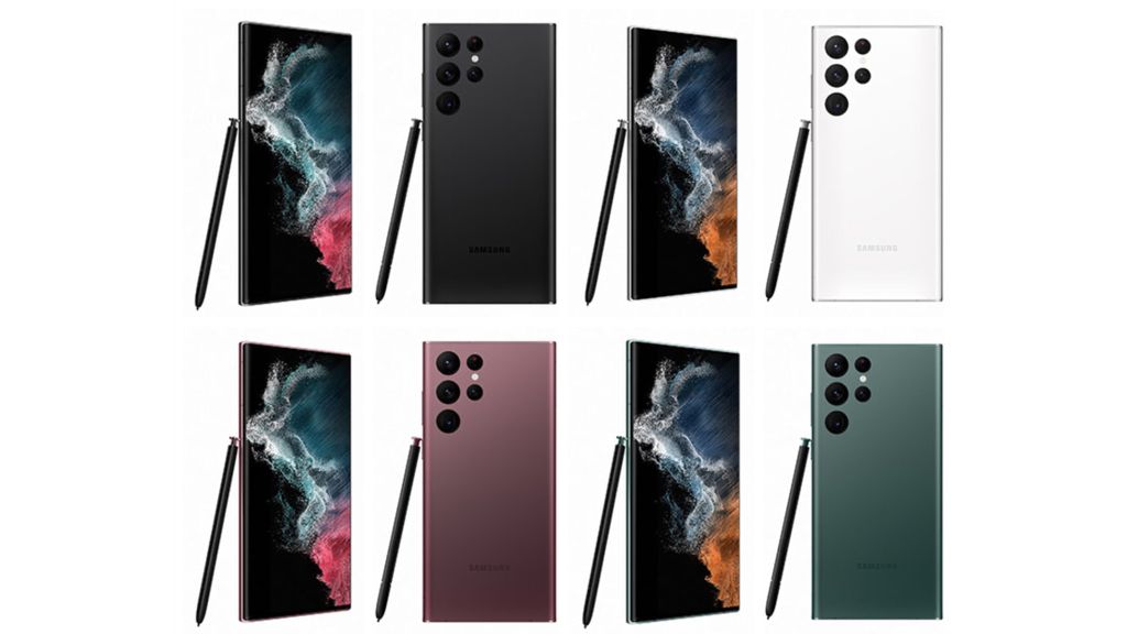 New Samsung Galaxy S22 Ultra leak shows the phone in four colors ...