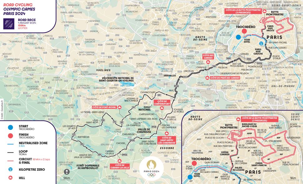 Paris 2024 Olympics road race and time trial courses | Cyclingnews