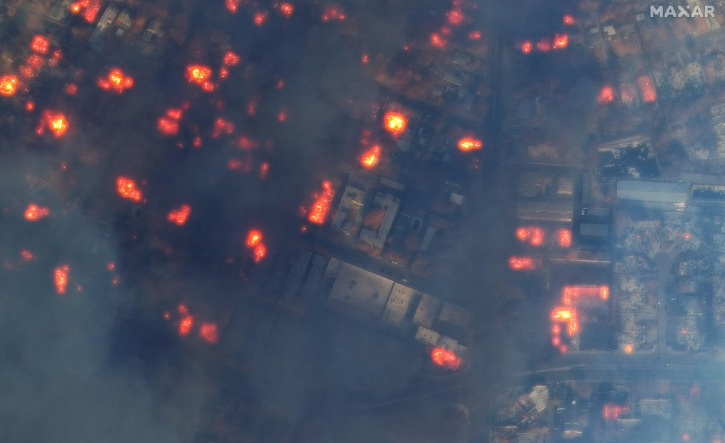 Devastation of raging Los Angeles fires visible from space in satellite ...