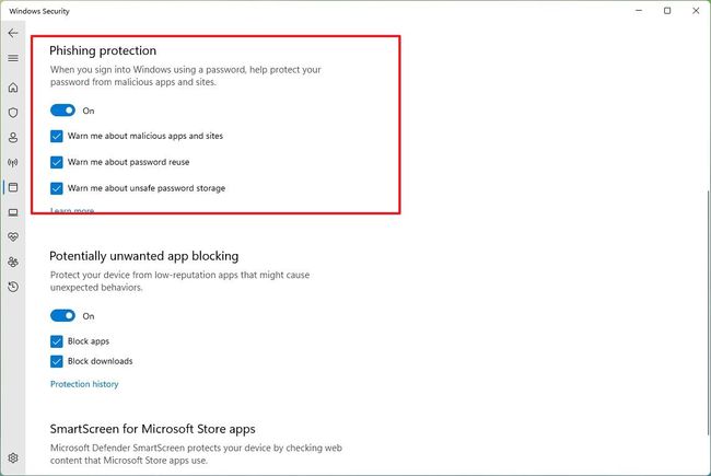 How to enable phishing protection on Windows 11 2022 Update | Windows ...