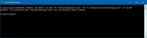 How to create scheduled tasks with Command Prompt on Windows 10 ...