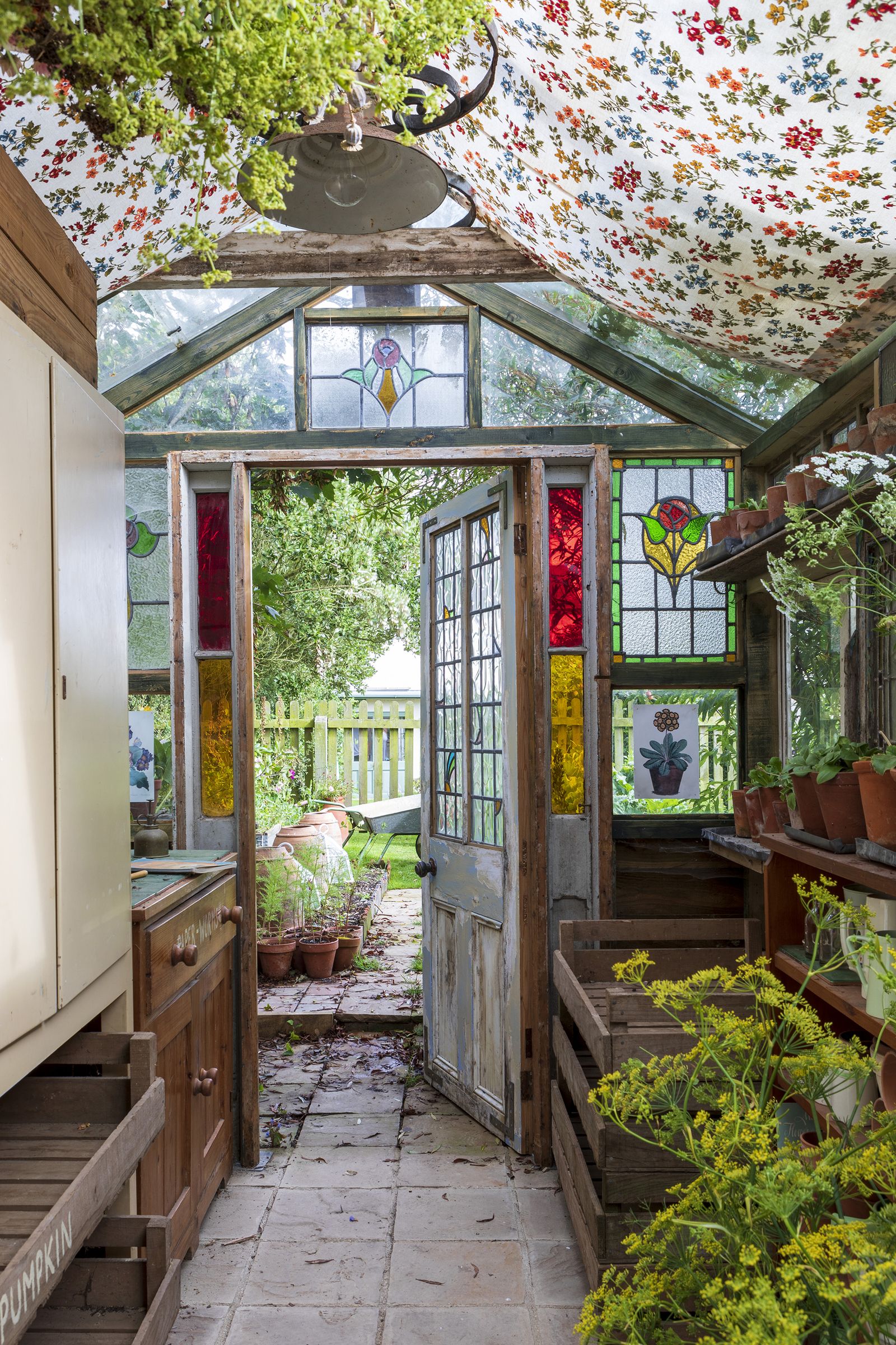 Be inspired by this idyllic potting shed full of color, pattern and ...