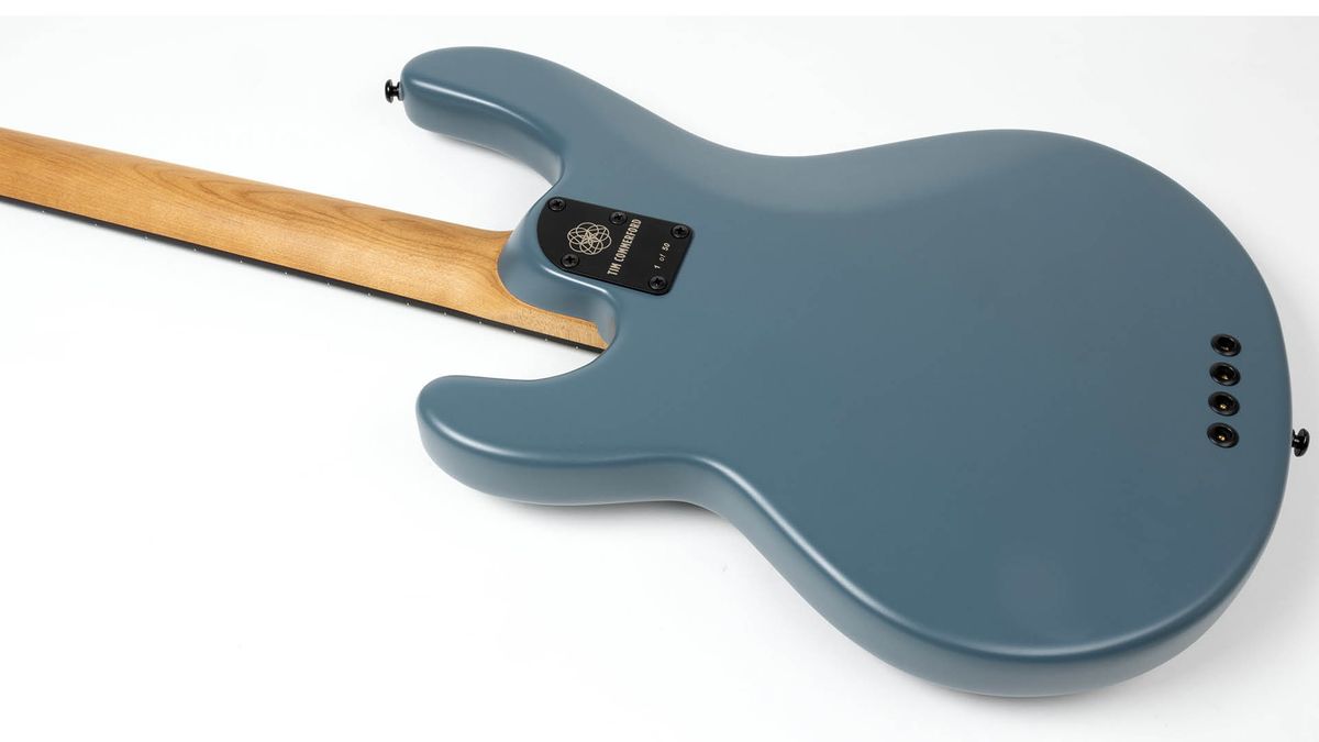 “This is a bass that I fell in love with at a pawnshop and used to play ...