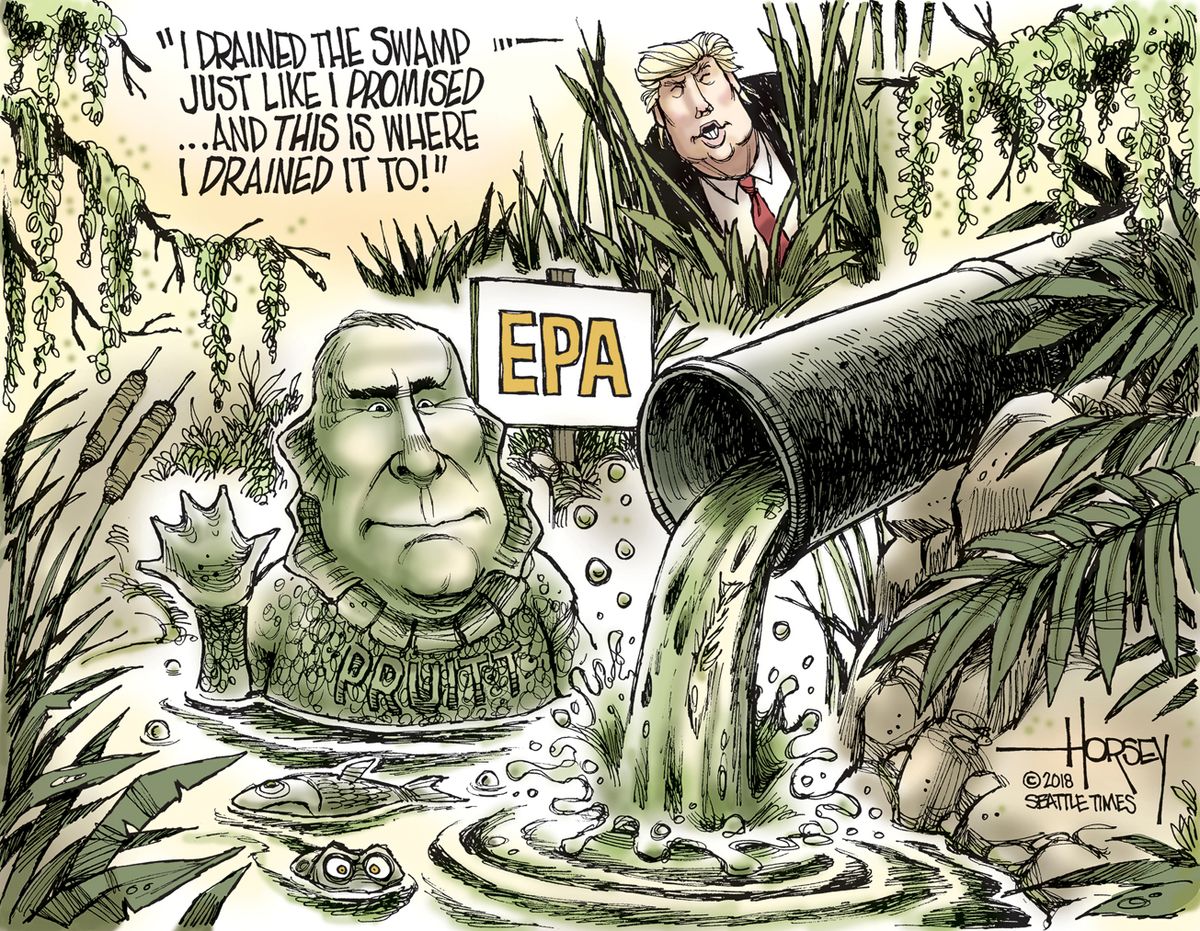 Political cartoon U.S. Scott Pruitt EPA swamp | The Week