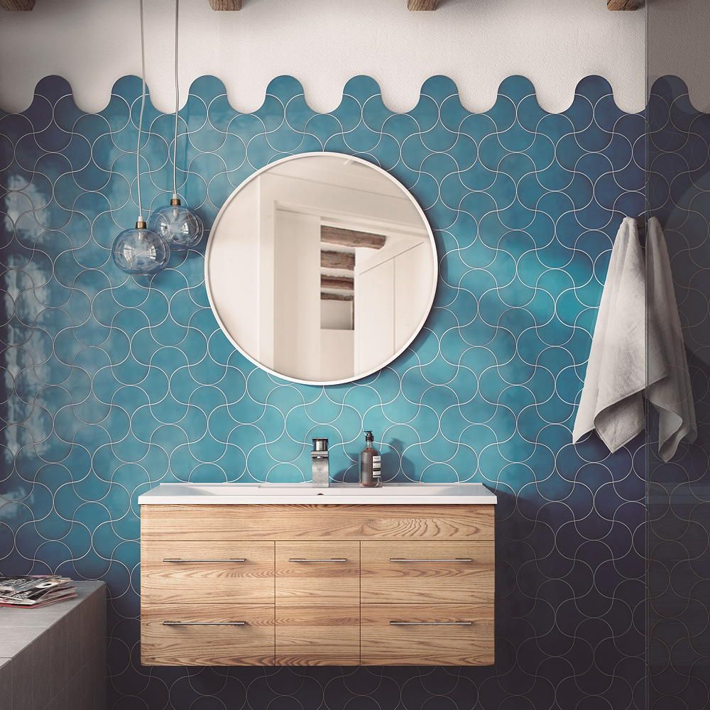 Wave goodbye to grey, here's how to try the blue tile trend in your ...