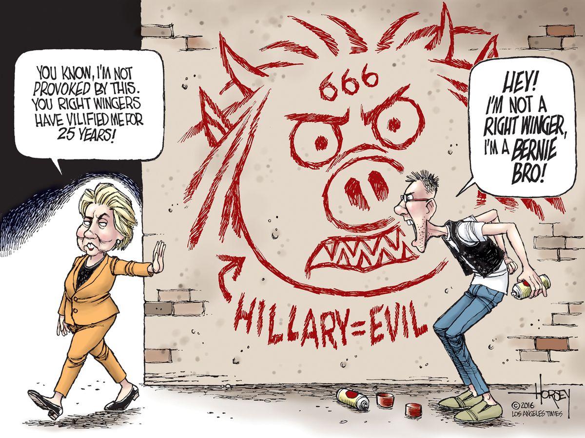 Political Cartoon U.S. Hillary Bernie | The Week