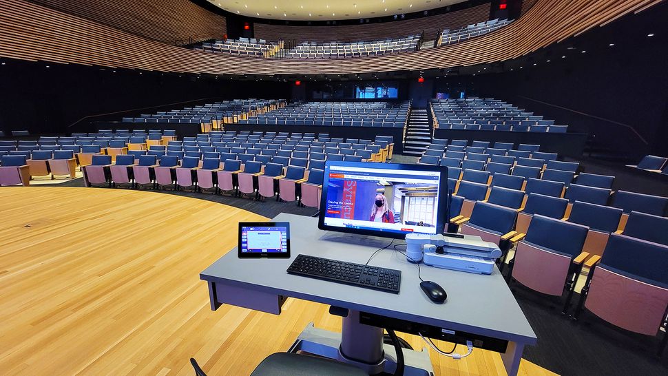 How a Syracuse Auditorium Transforms from Lecture Hall to Debate Stage ...