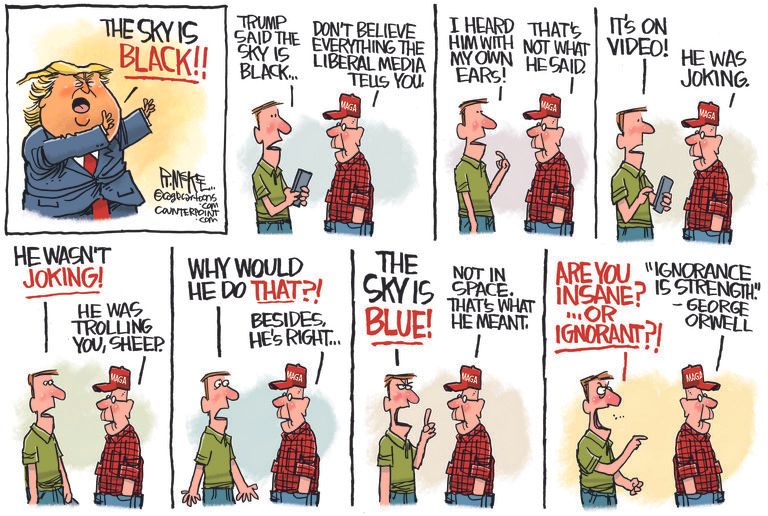 Political Cartoon U.S. Trump supporter MAGA | The Week