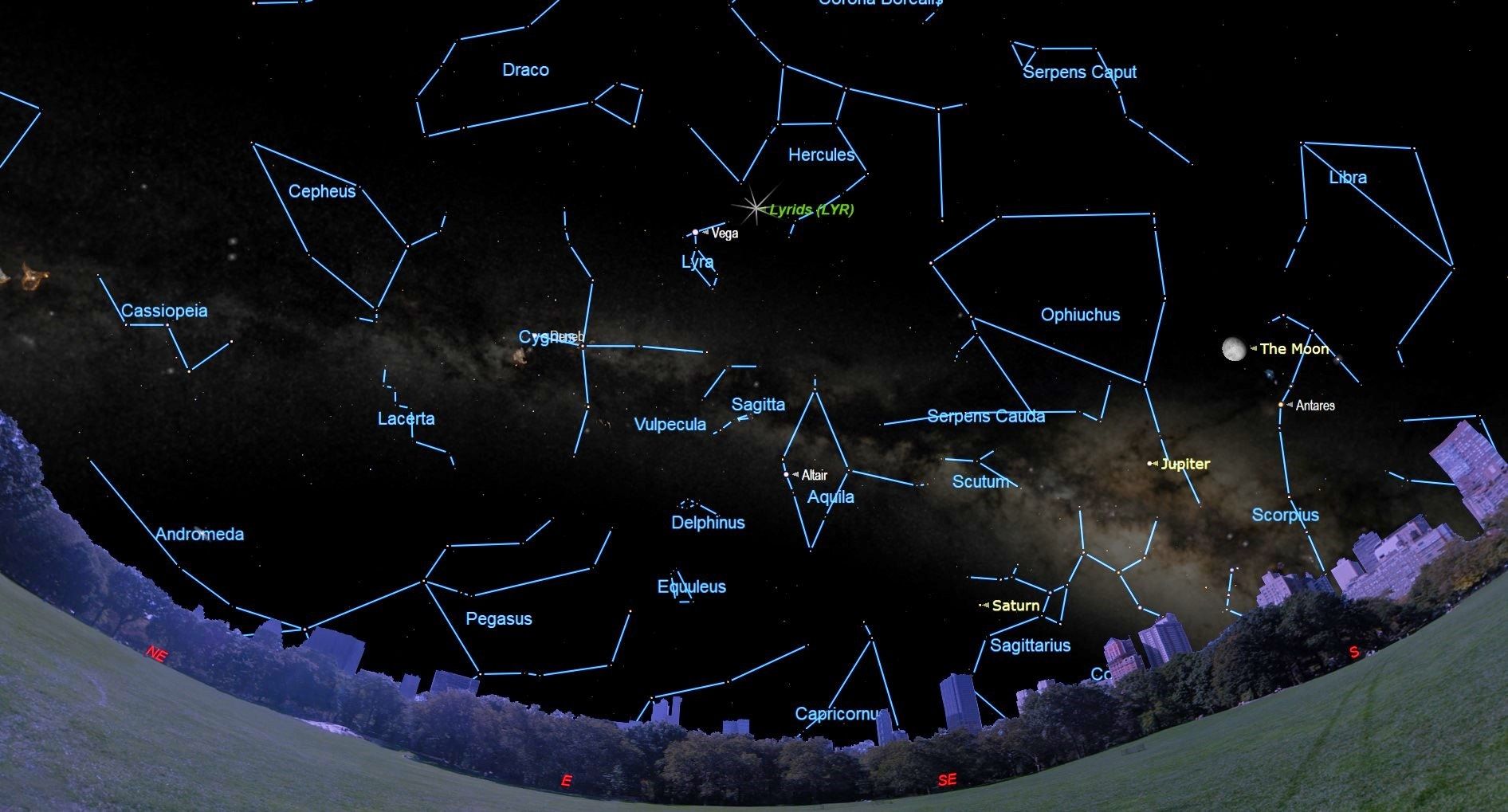 April's Lyrid Meteors Peak Early this Week, But the Moon May Interfere ...