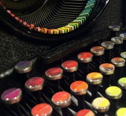 Chromatic typewriter types abstract artwork | Creative Bloq