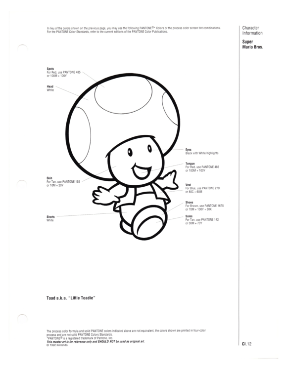 Vintage Nintendo manual reveals Pantone colours of iconic characters ...
