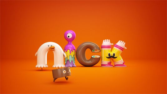 Nickelodeon logo reinvented with cute 3D characters | Creative Bloq