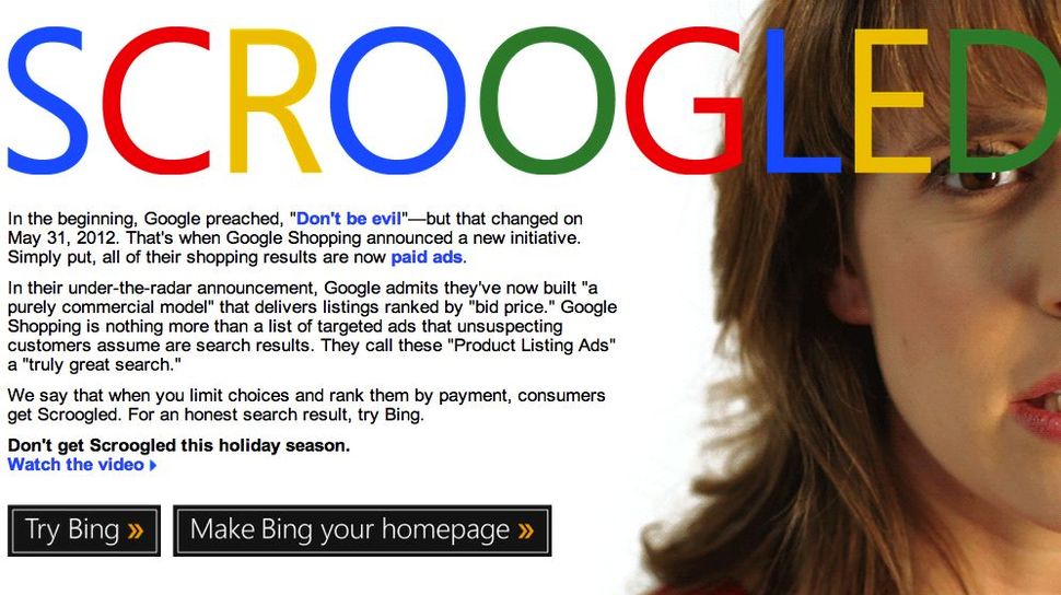 Bah humbug: Bing launches 'Scroogled' campaign to bash Google | TechRadar