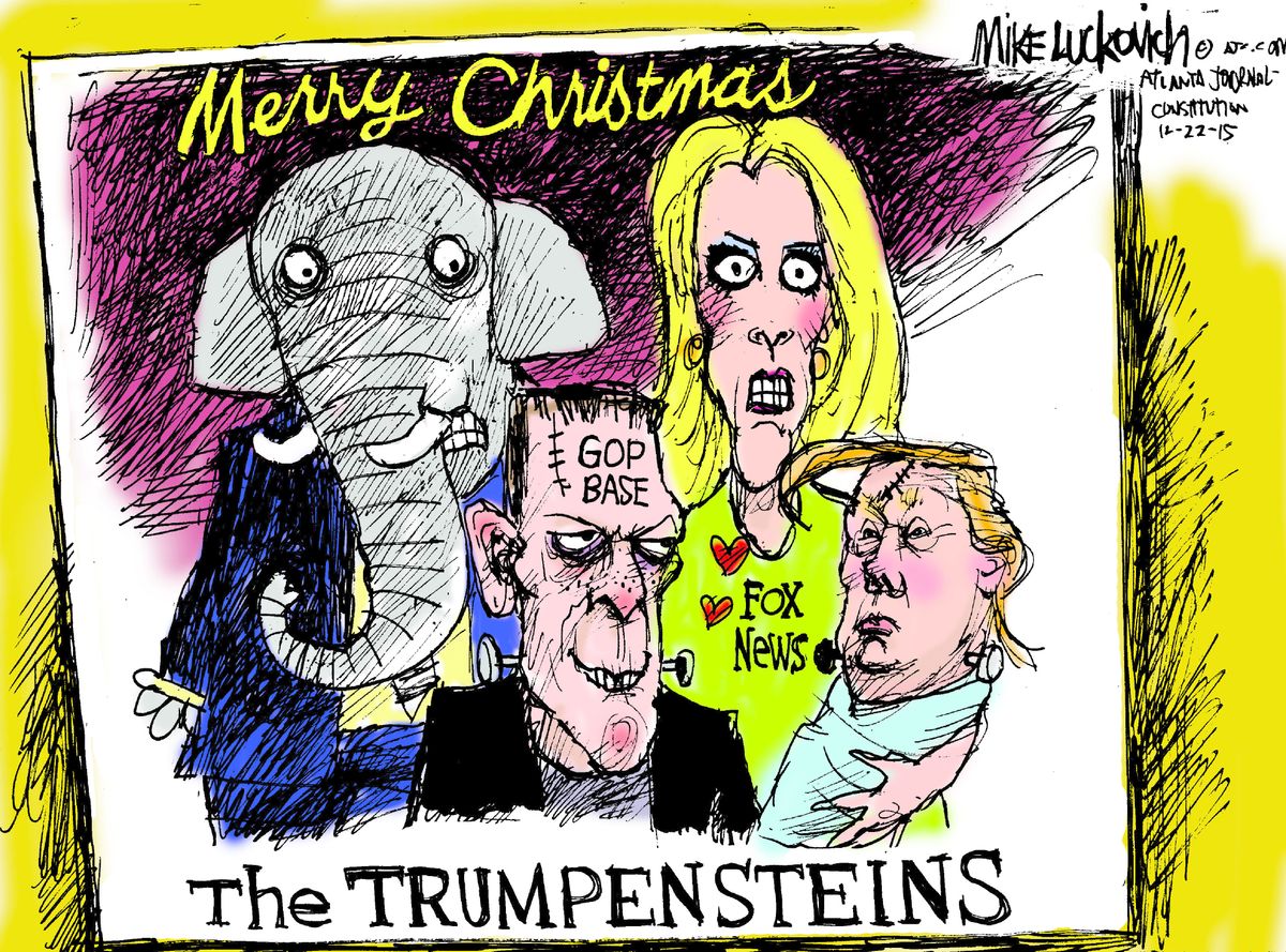 Political cartoon Donald Trump Christmas Card | The Week