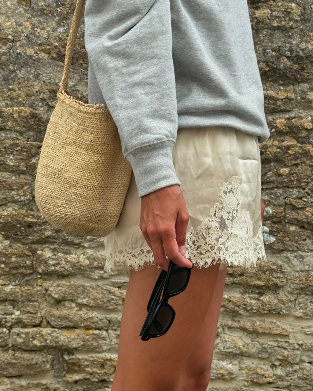 How to Wear Lace-Trim Shorts Like a New York–Based Fashion Editor | Who ...