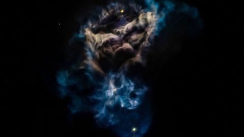 SpaceX rocket launch creates a 'nebula' in the sky picture of the day ...