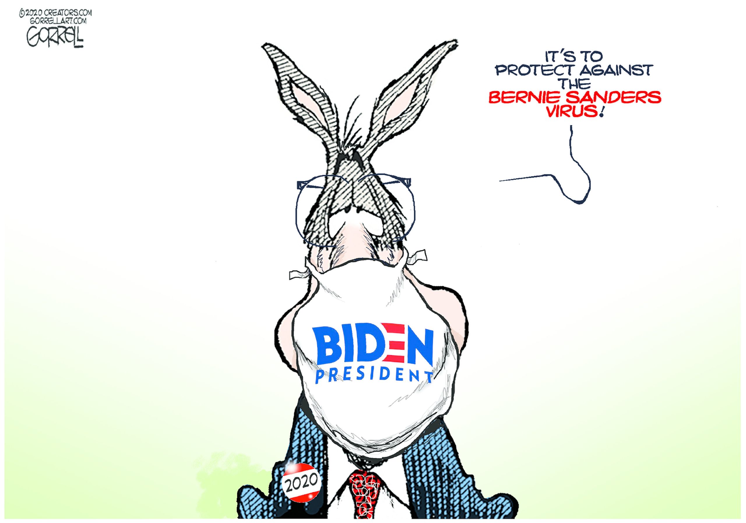 Political Cartoon U.S. democrats Bernie virus coronavirus | The Week