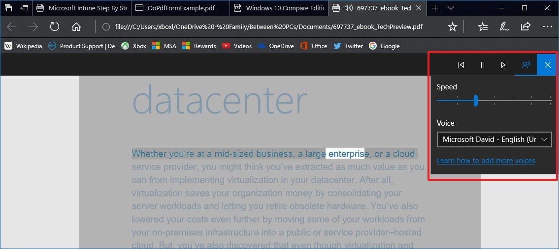 How to use Microsoft Edge as a PDF reader in the Windows 10 Fall ...