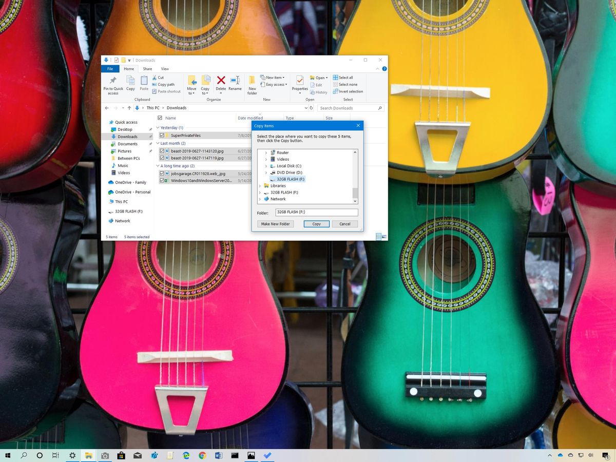 How to transfer files from a USB flash drive to a PC on Windows 10 ...