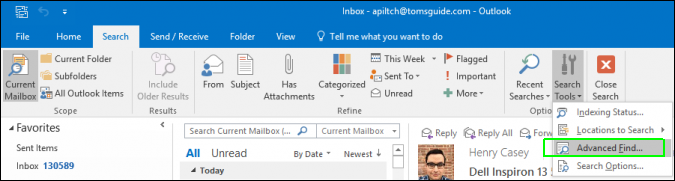 How to Find Any Email in Outlook 2016 | Laptop Mag
