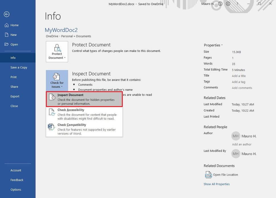 How to remove personal info from Office documents before sharing on ...