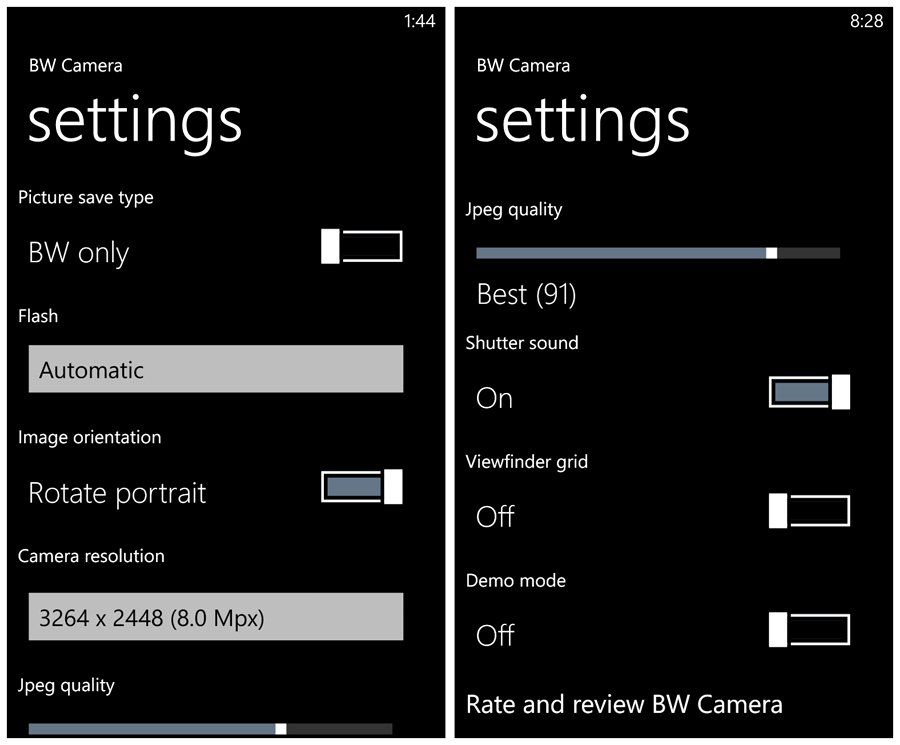 BW Camera, Windows Phone photography where color is optional | Windows ...