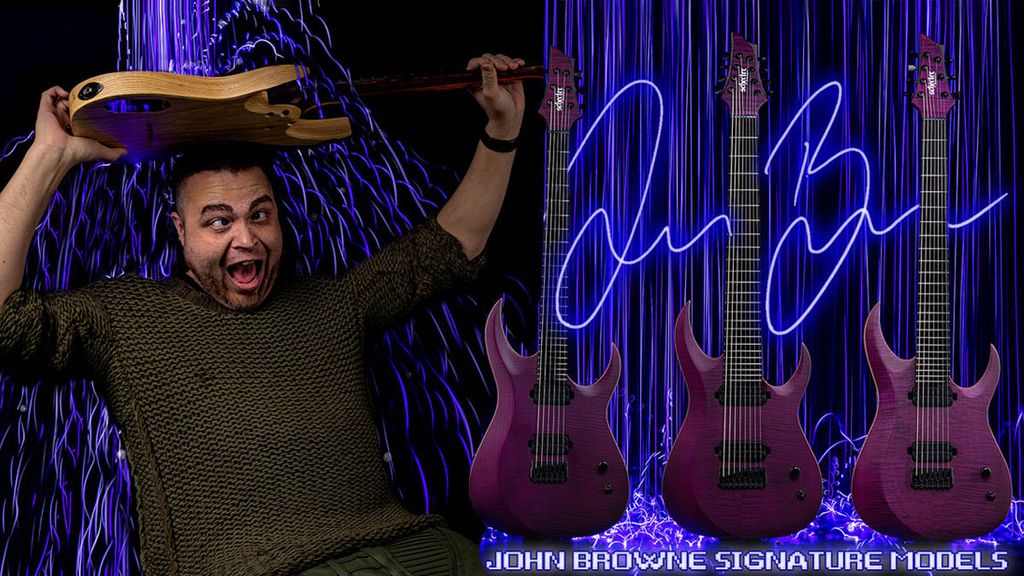 Schecter and Monuments' John Browne let the purple reign on shreddable ...