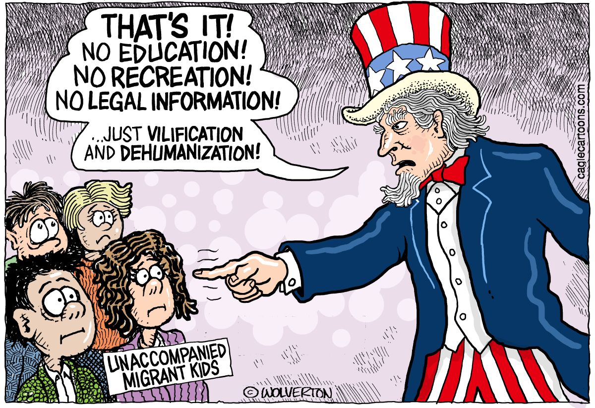 Political Cartoon U.S. Migrant Children Mexico Border Detention ...