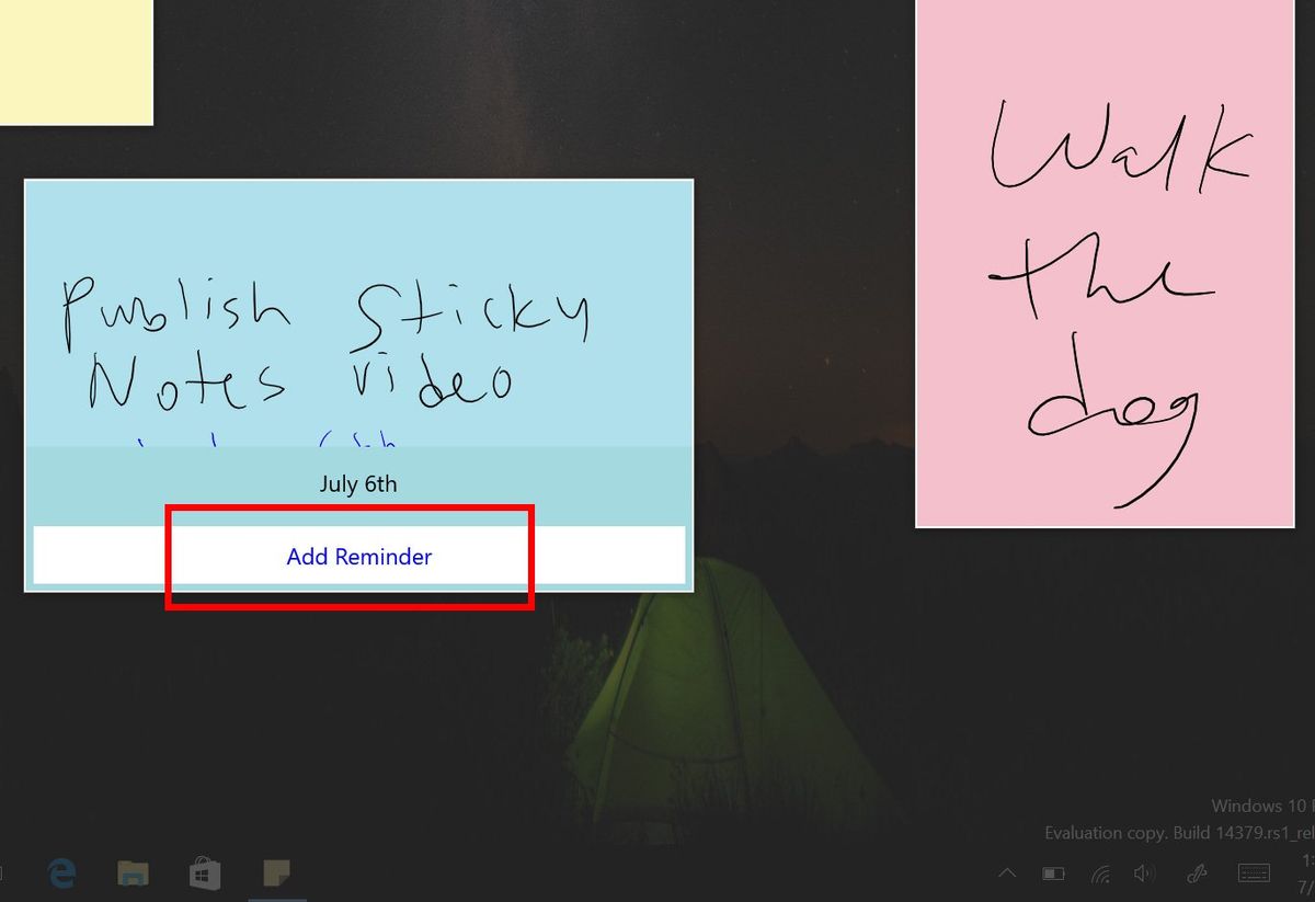 How to create a reminder in Sticky Notes on Windows 10 | Windows Central