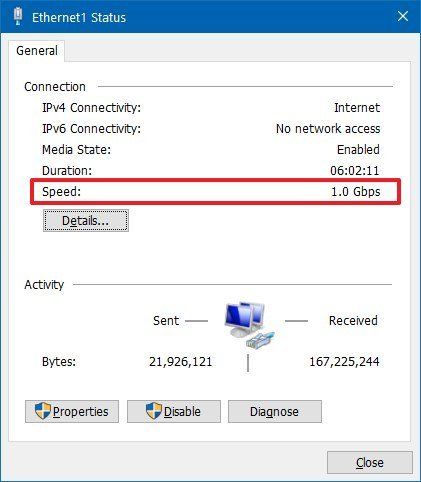 How to determine Wi-Fi and Ethernet connection speed on Windows 10 ...