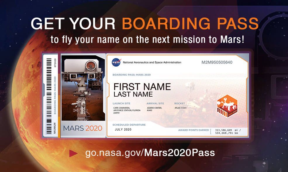 NASA will send your name to Mars and give you 'frequent flyer miles ...