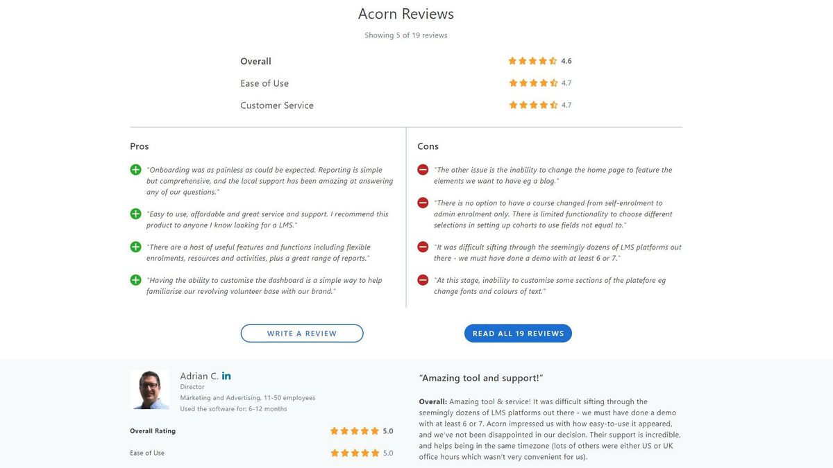 Acorn LMS review | TechRadar