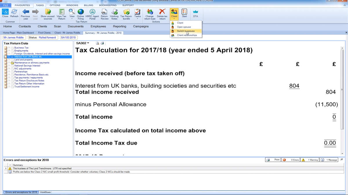 CCH Personal Tax | TechRadar