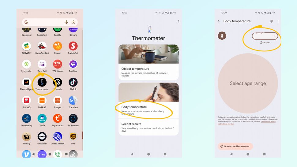 How to use Pixel 8 Pro temperature sensor to measure body temperature ...