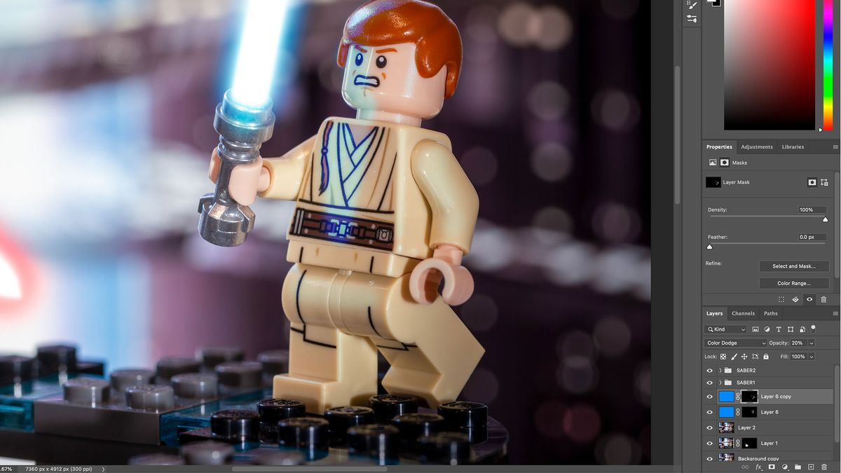 How to create Star Wars effects in Photoshop – add Lightsabers to toy ...