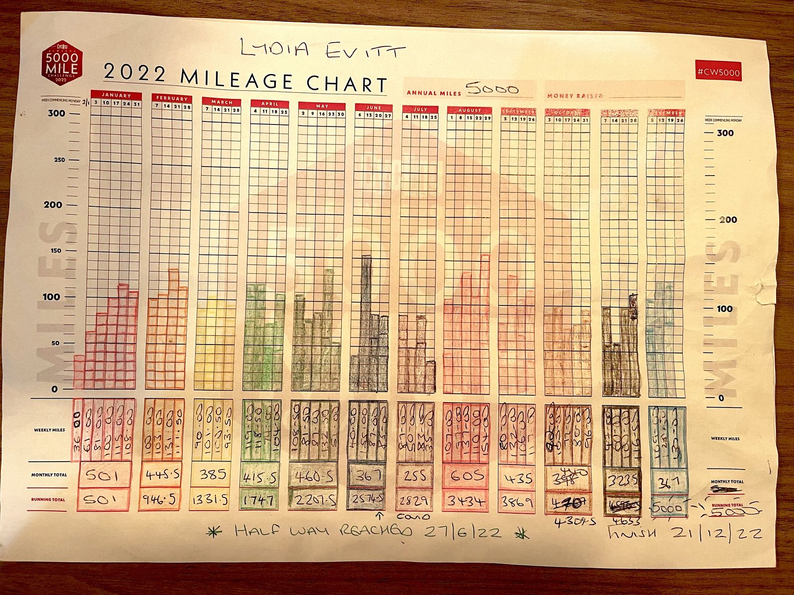 Analogue Strava - the best and most colourful 2022 mileage charts of ...
