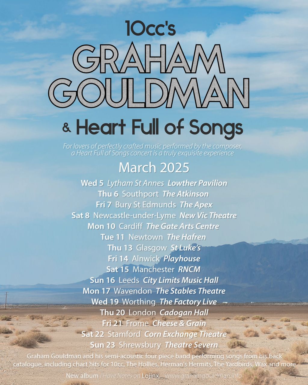 Graham Gouldman announces Heart Full Of Songs Tour for 2025 | Louder