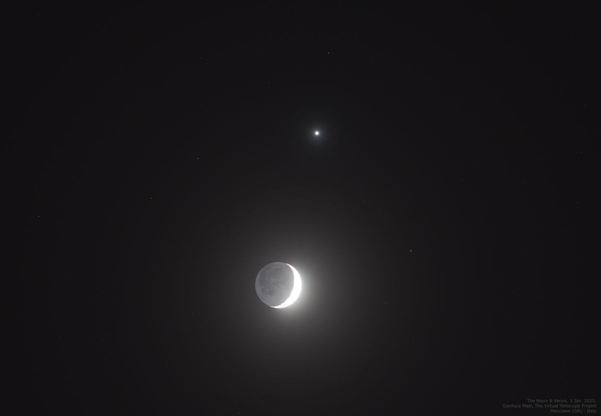 Venus and the moon light up the night sky in gorgeous photos from ...