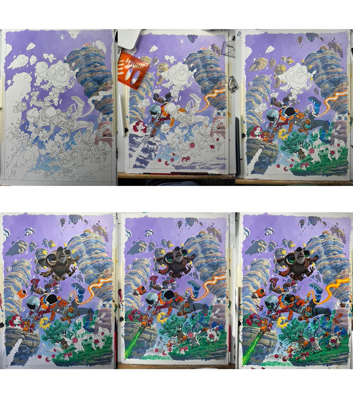 How to plan and paint vibrant video game poster art: Duncan Fegredo ...