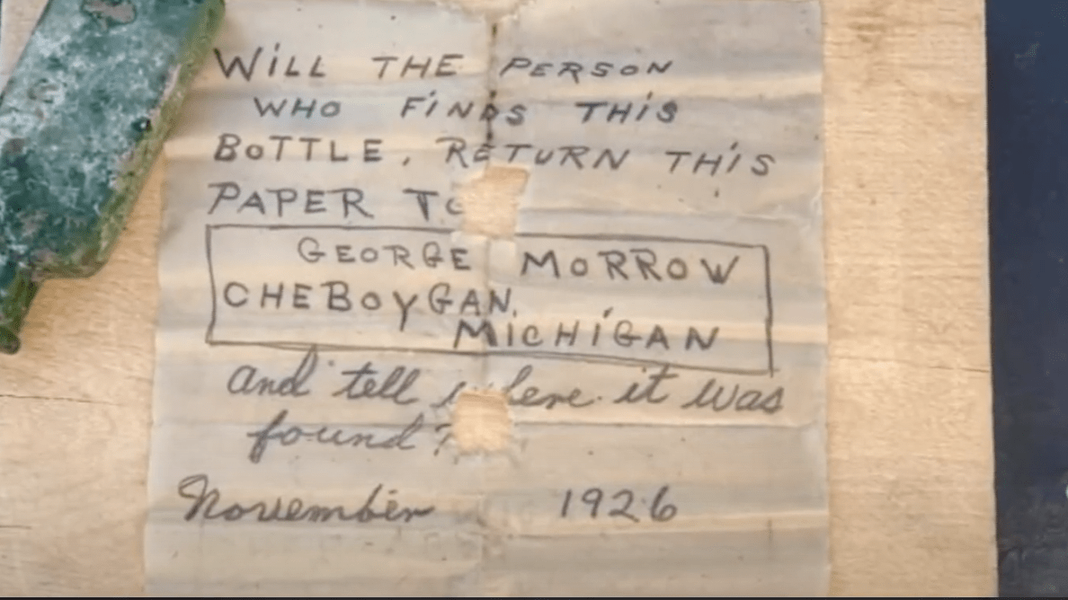 Michigan boat captain finds 1926 message in a bottle | The Week