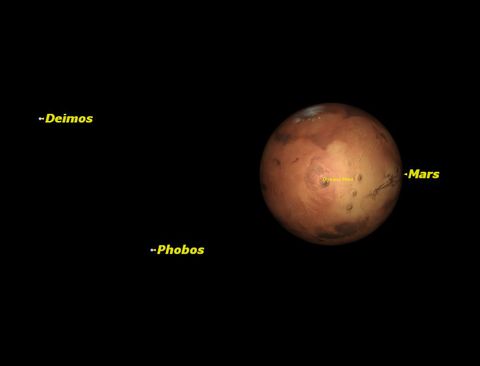 Mars Visible in Night Sky | Space