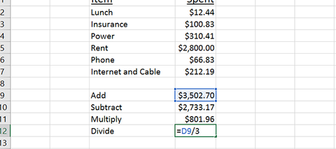 How to Add, Subtract, Multiply, or Divide Multiple Cells in Excel ...