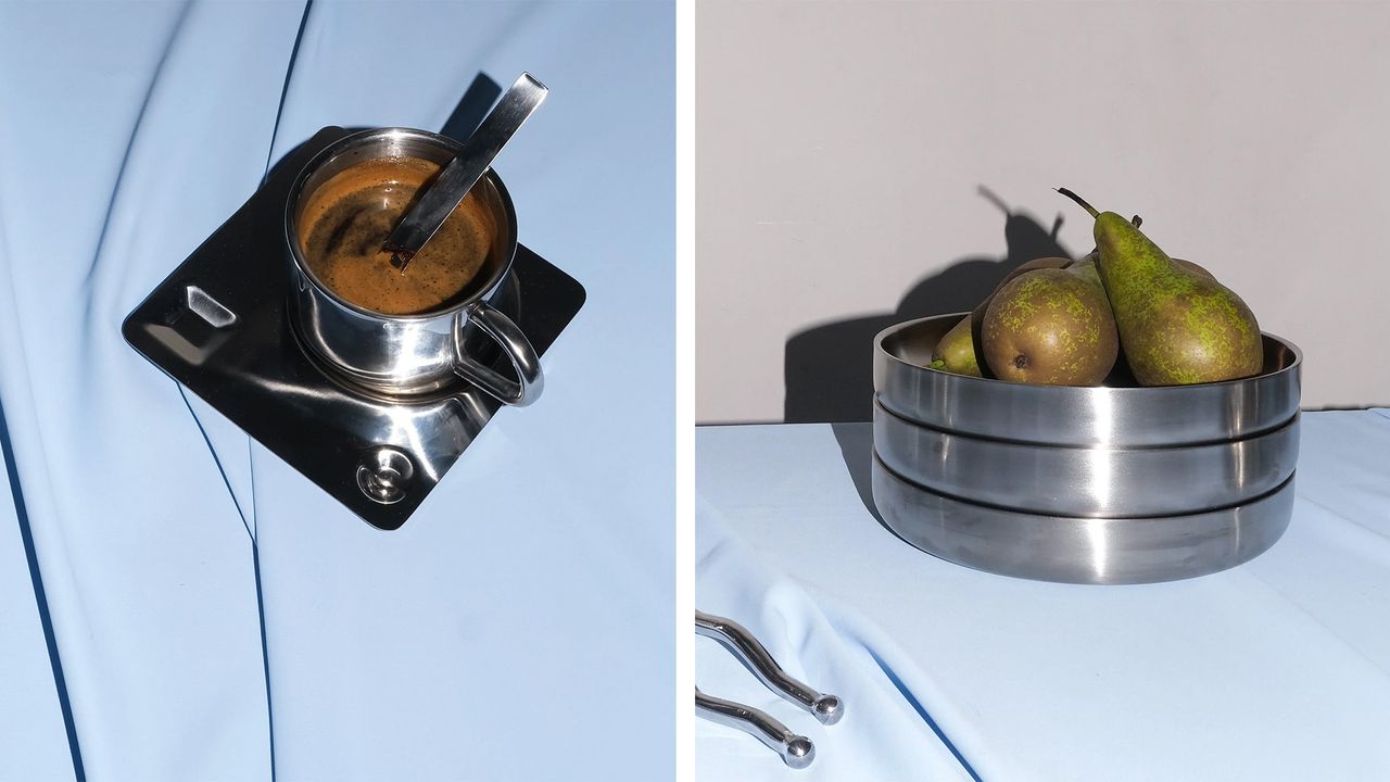 Metallic tableware: plates, cups and bowls to make dining shine ...