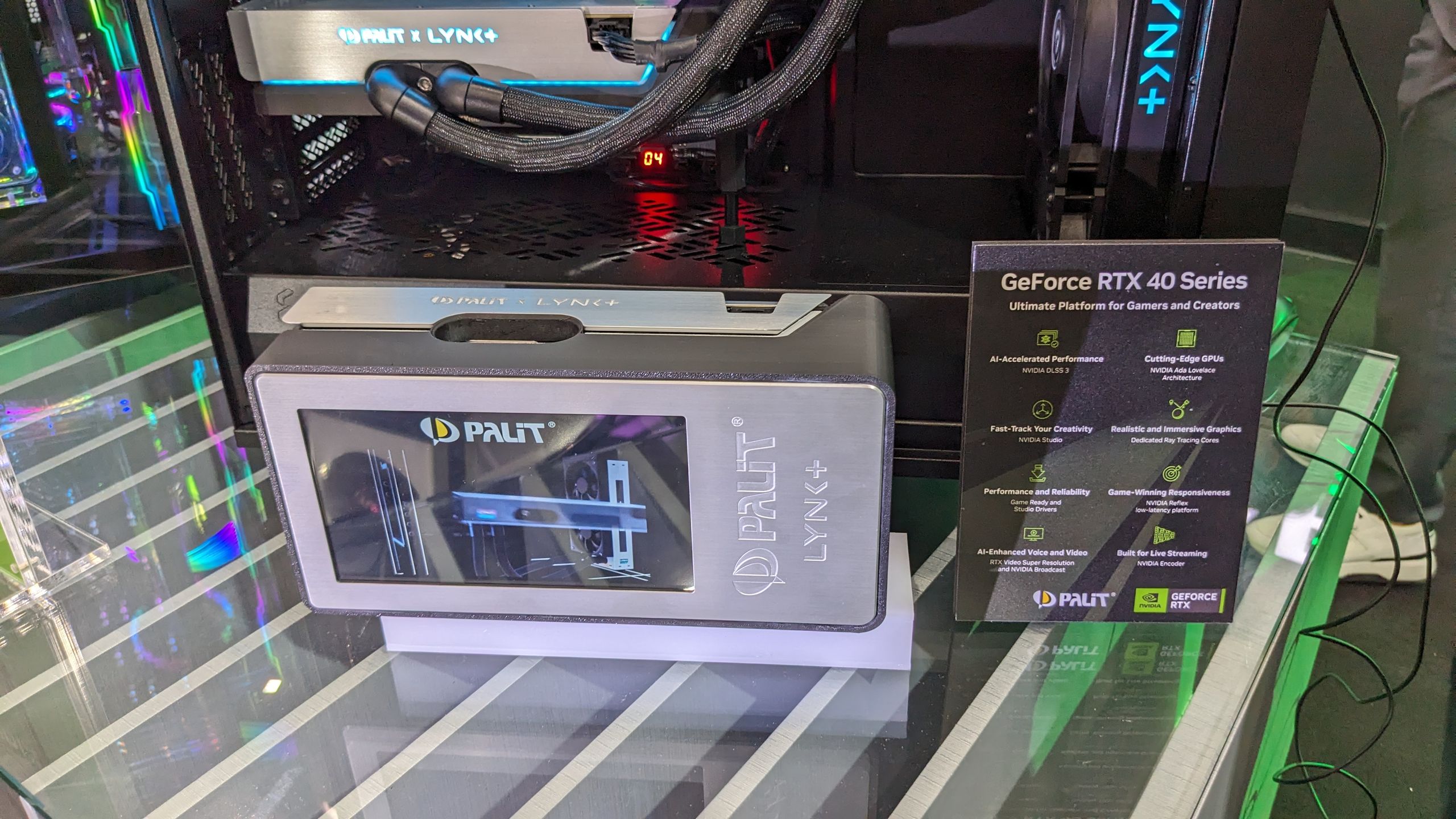This overpowered RTX 4090 card has a built-in water block, a screen and ...