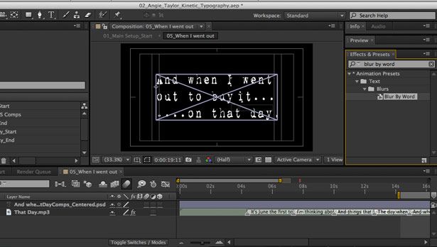 Kinetic typography techniques with Photoshop and After Effects ...