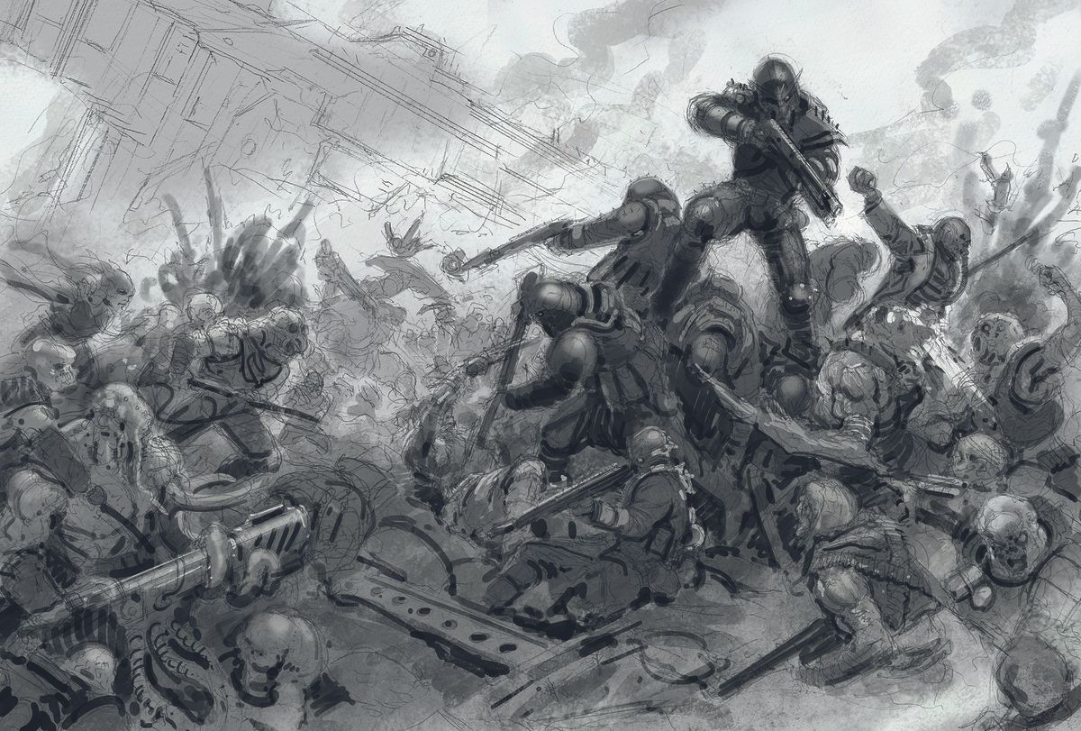 How to paint epic Warhammer battles in traditional pen and ink ...