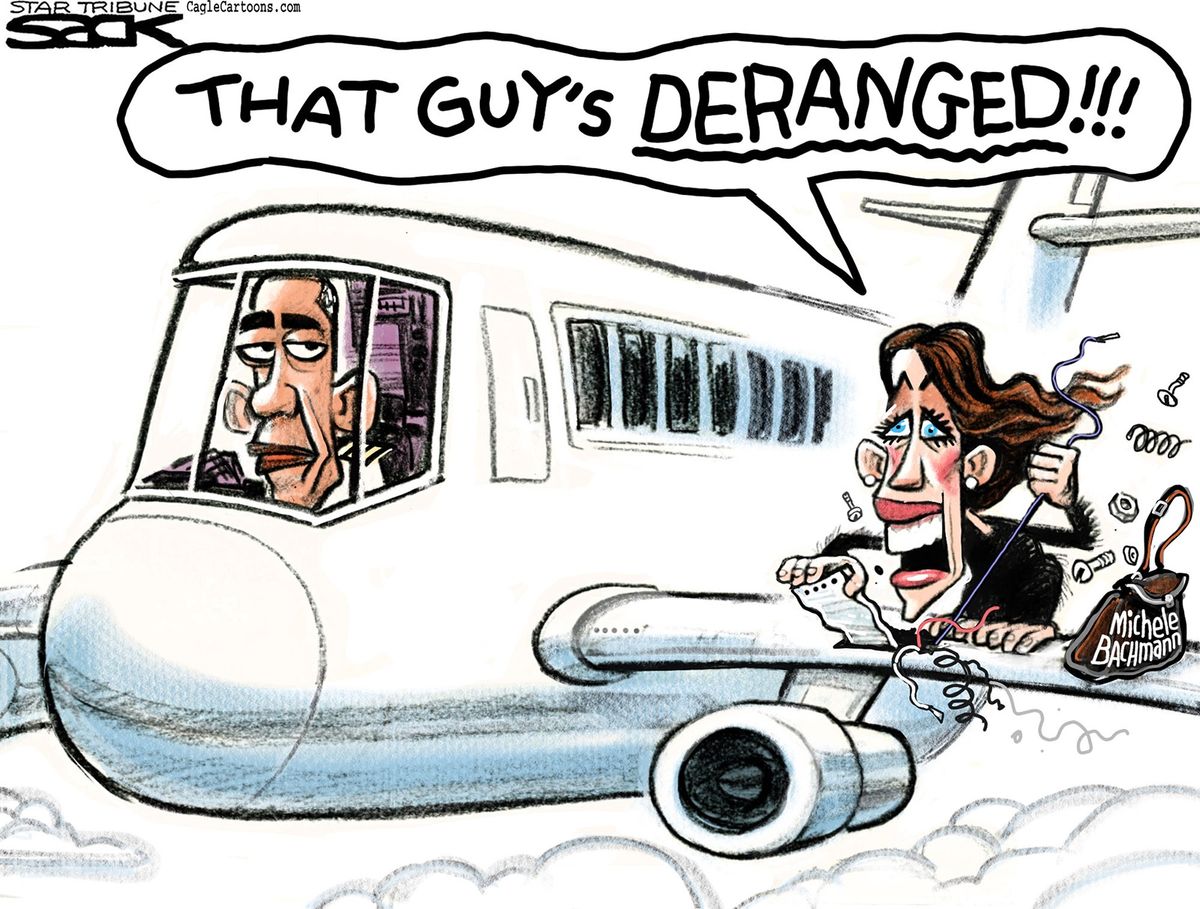 Obama cartoon U.S. Bachmann | The Week